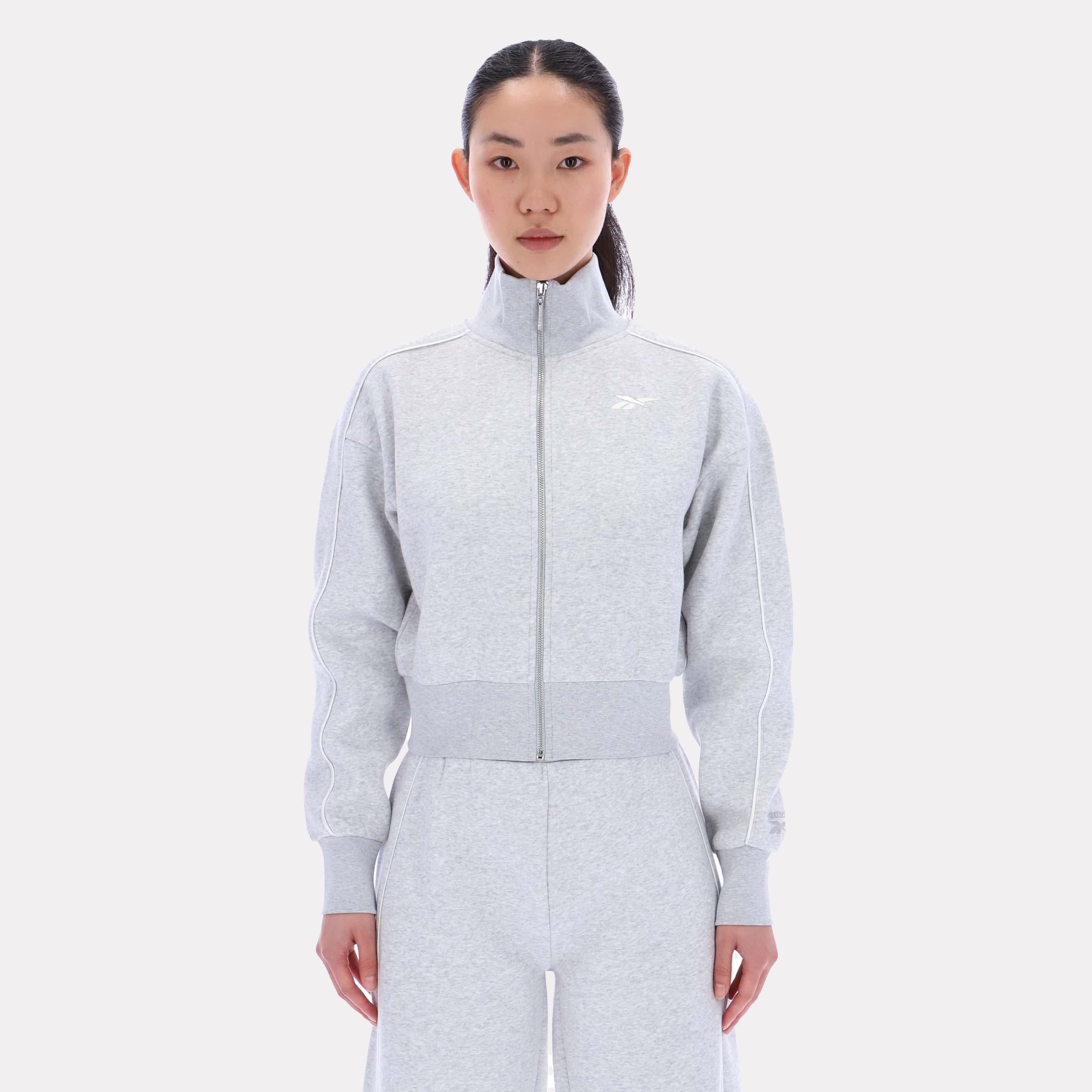 Reebok Apparel Women Off-Duty Cropped Jacket SILVER MARL – Reebok Canada