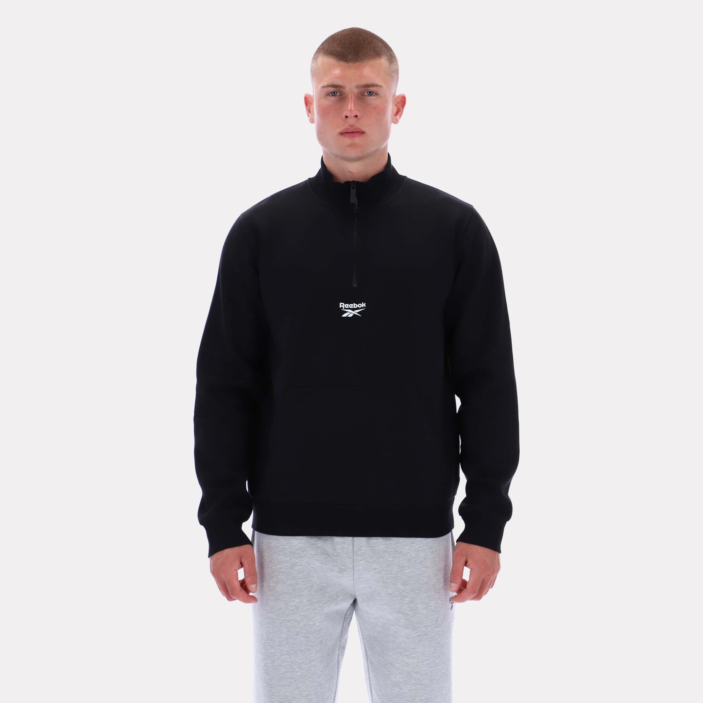 Reebok Apparel Men Reebok Quarter-Zip Sweatshirt BLACK – Reebok Canada